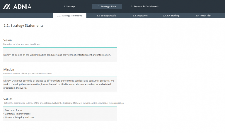 Strategic Plan Excel Template 2026 Edition | Adnia Solutions