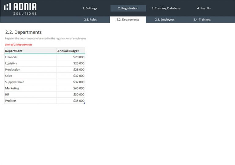 Training Tracker Excel Template | Adnia Solutions Training Tracker Excel Template | Adnia Solutions
